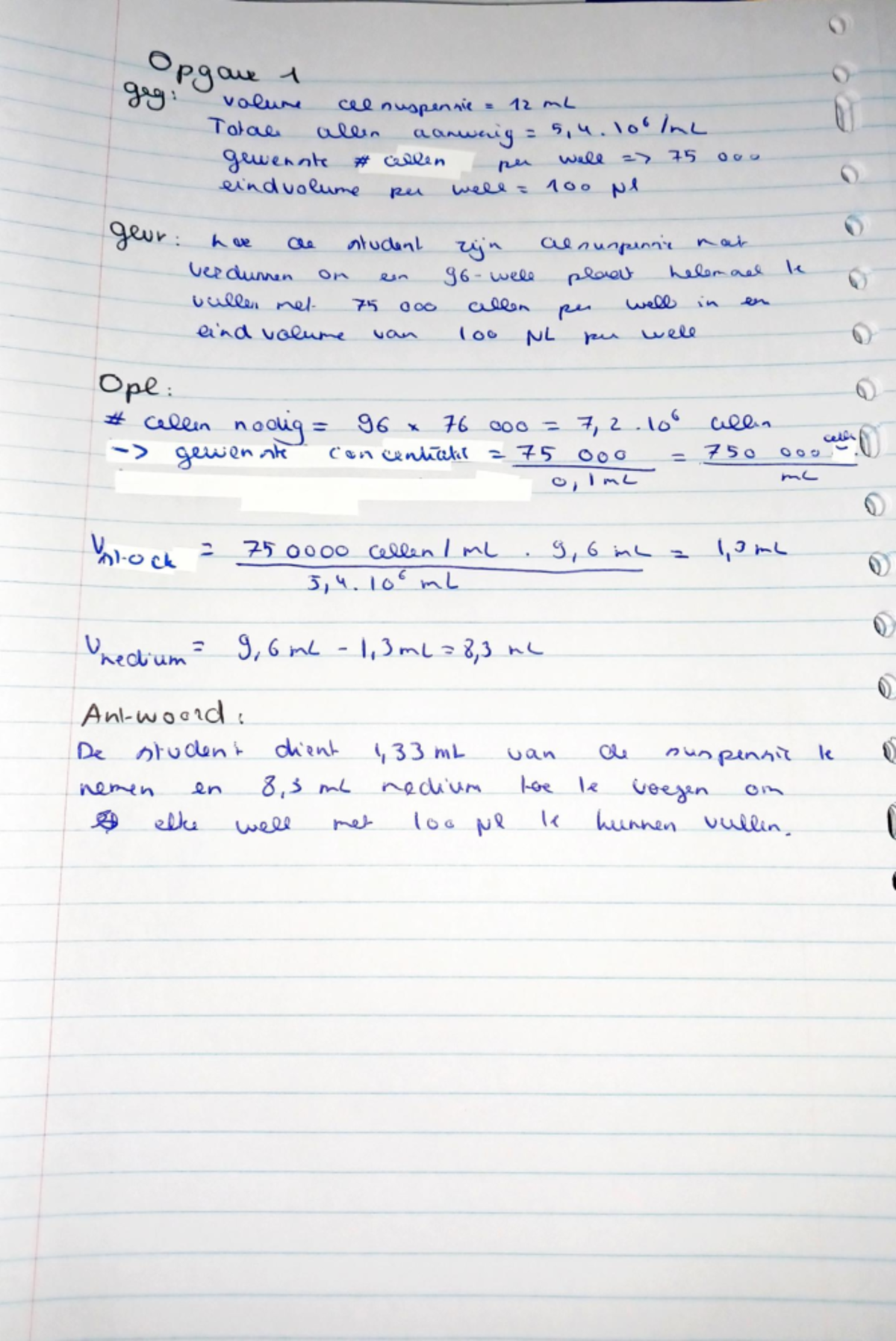 Oefeningen Verdunning - Cenwwenie Document Analysis - Studocu
