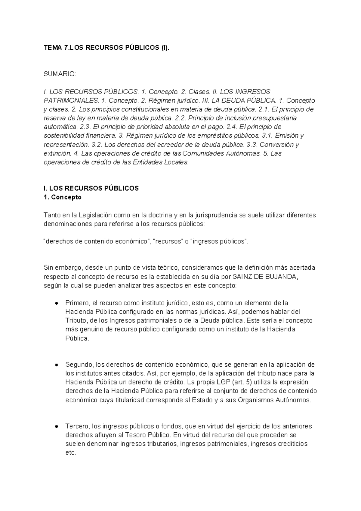 Tema 7: Recursos Públicos y Deuda Pública - Análisis Financiero - Studocu