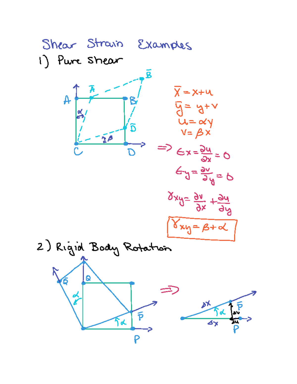Class 08 complete - Lecture notes 8 - Strain Shear 1 Pure Examples ...