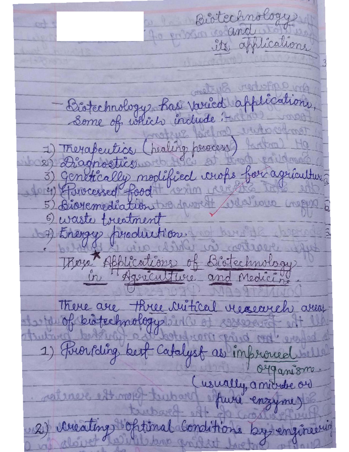 Biotechnology Applications in Agriculture and Medicine (BIO 101) - Studocu