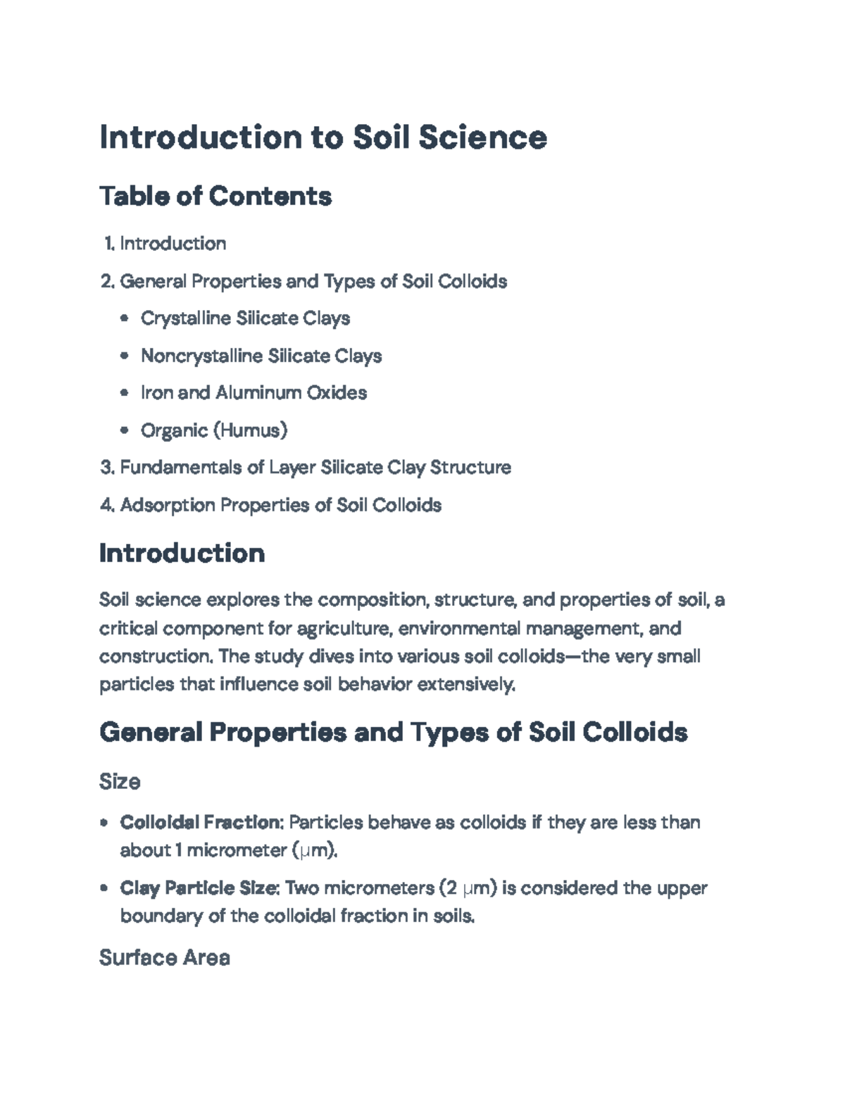 Soil Science: Understanding Soil Colloids and Their Properties ...