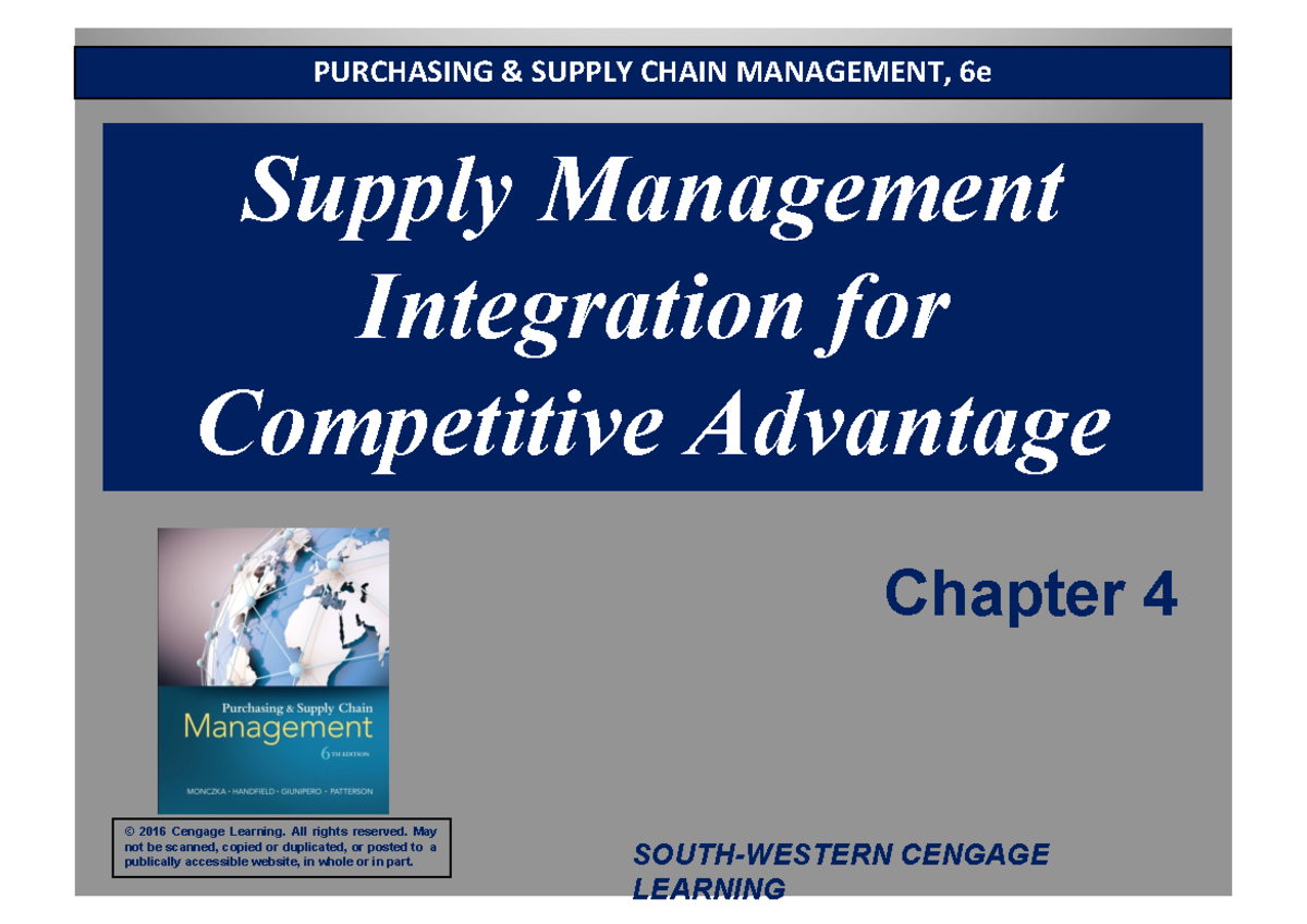 Chapter 4 - egewgq - © 2016 Cengage Learning. All rights reserved. May not be scanned, copied or ...