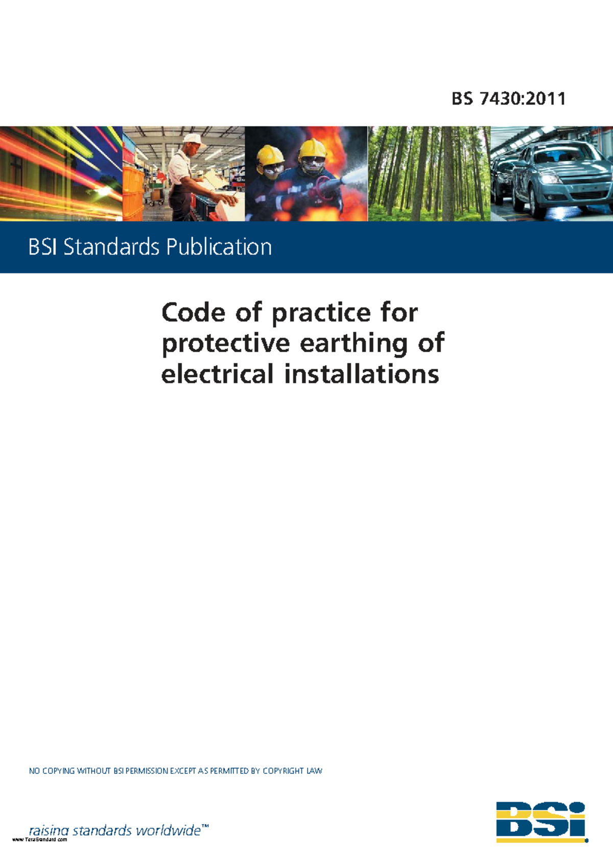 BS 7430:2011 - Code of Practice for Protective Earthing in Electrical ...