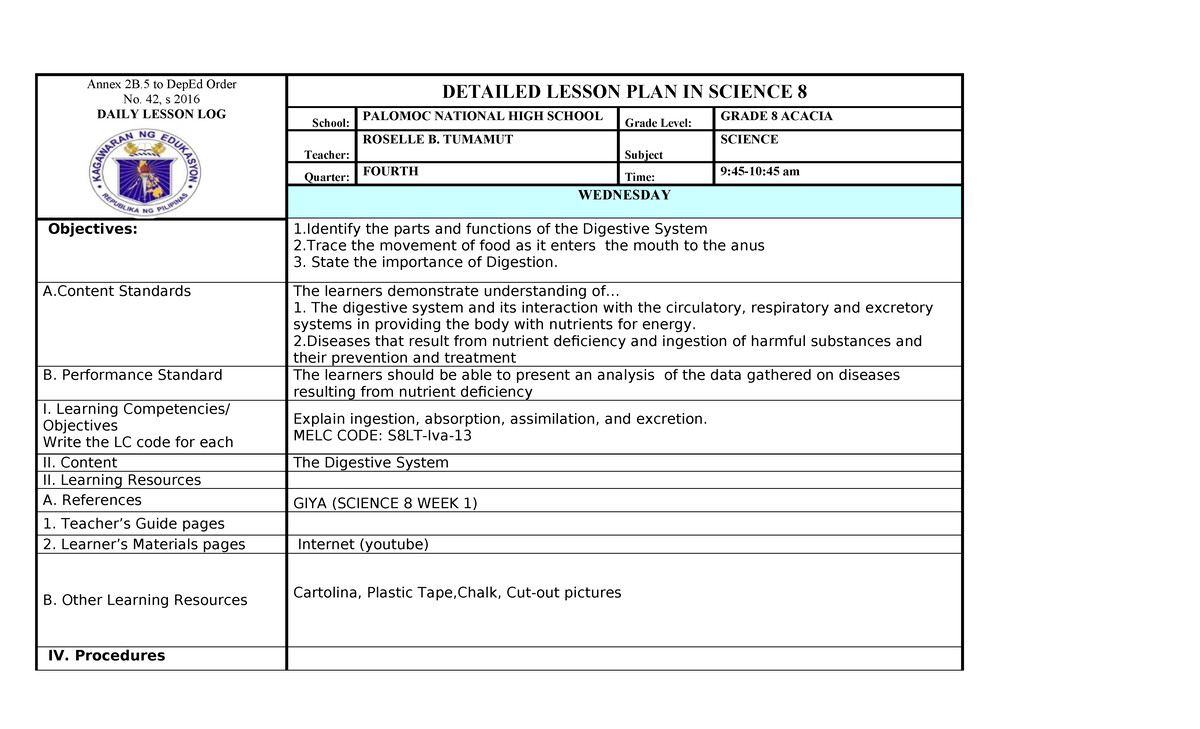 Apple C.0. 1 - knowlegaeable lesson - Annex 2B to DepEd Order No. 42, s ...