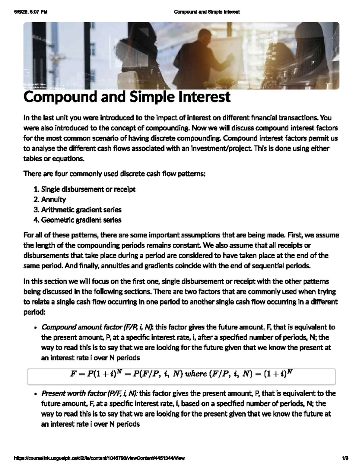 6:07 PM Lecture Notes on Compound and Simple Interest - Studocu
