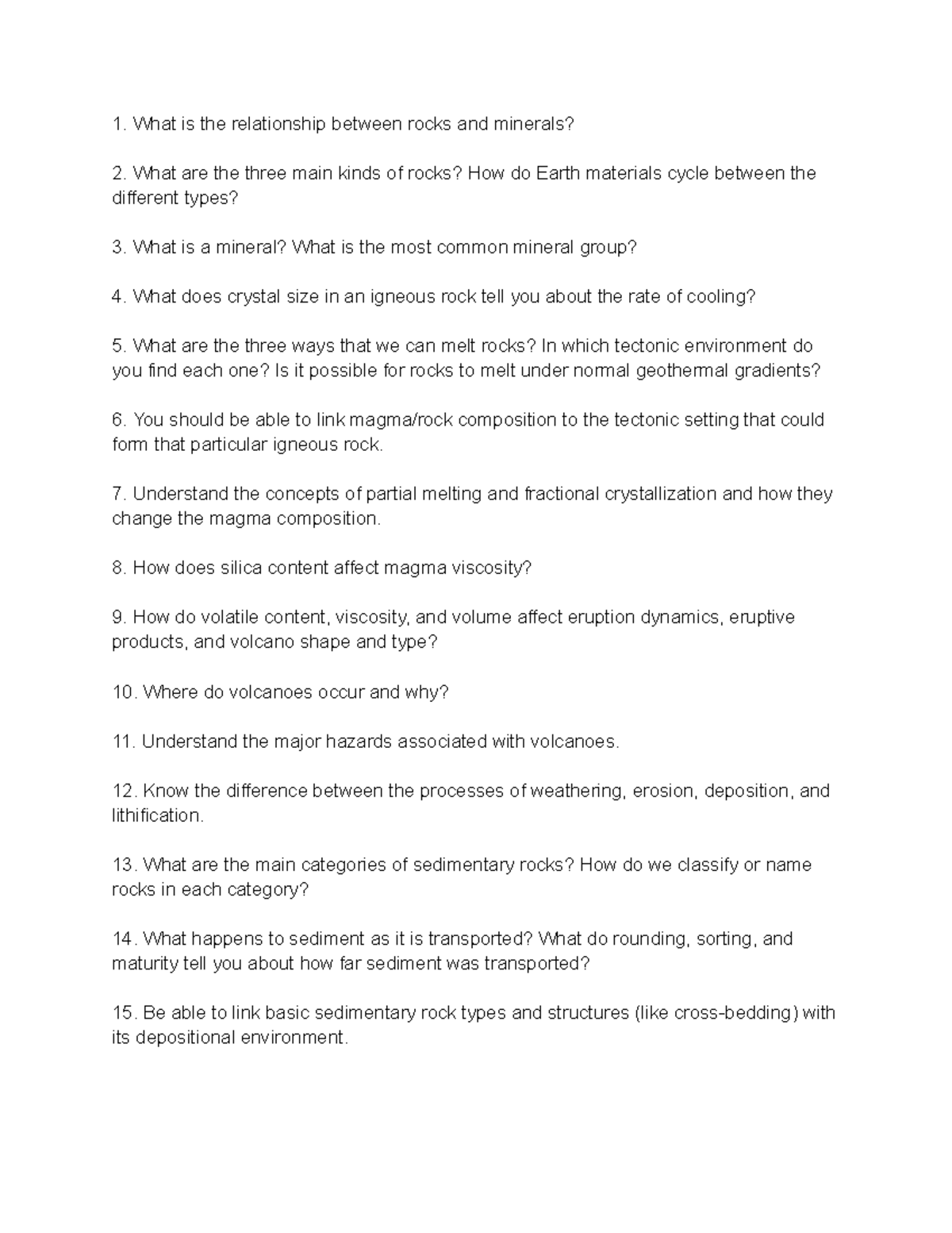 Geology 101: Exam 2 Review Notes & Key Concepts - Studocu