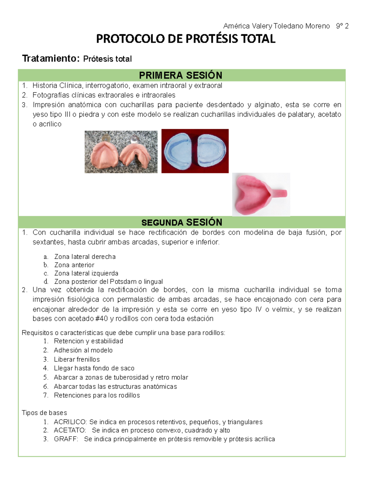 Protocolo de Prótesis Total: Pasos para el Tratamiento Completo - Studocu