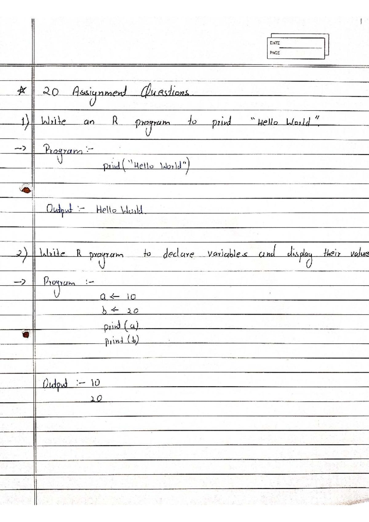 R Programming Assignment: Key Concepts and Examples - Studocu