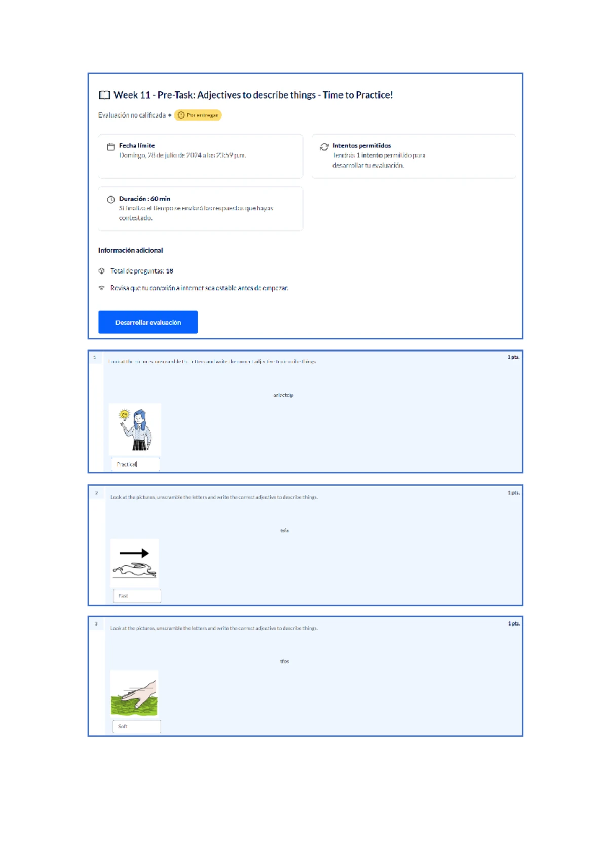 Week 15 - Pre-Task Quiz - Grammar Evaluación - 15 de diciembre 2024 ...