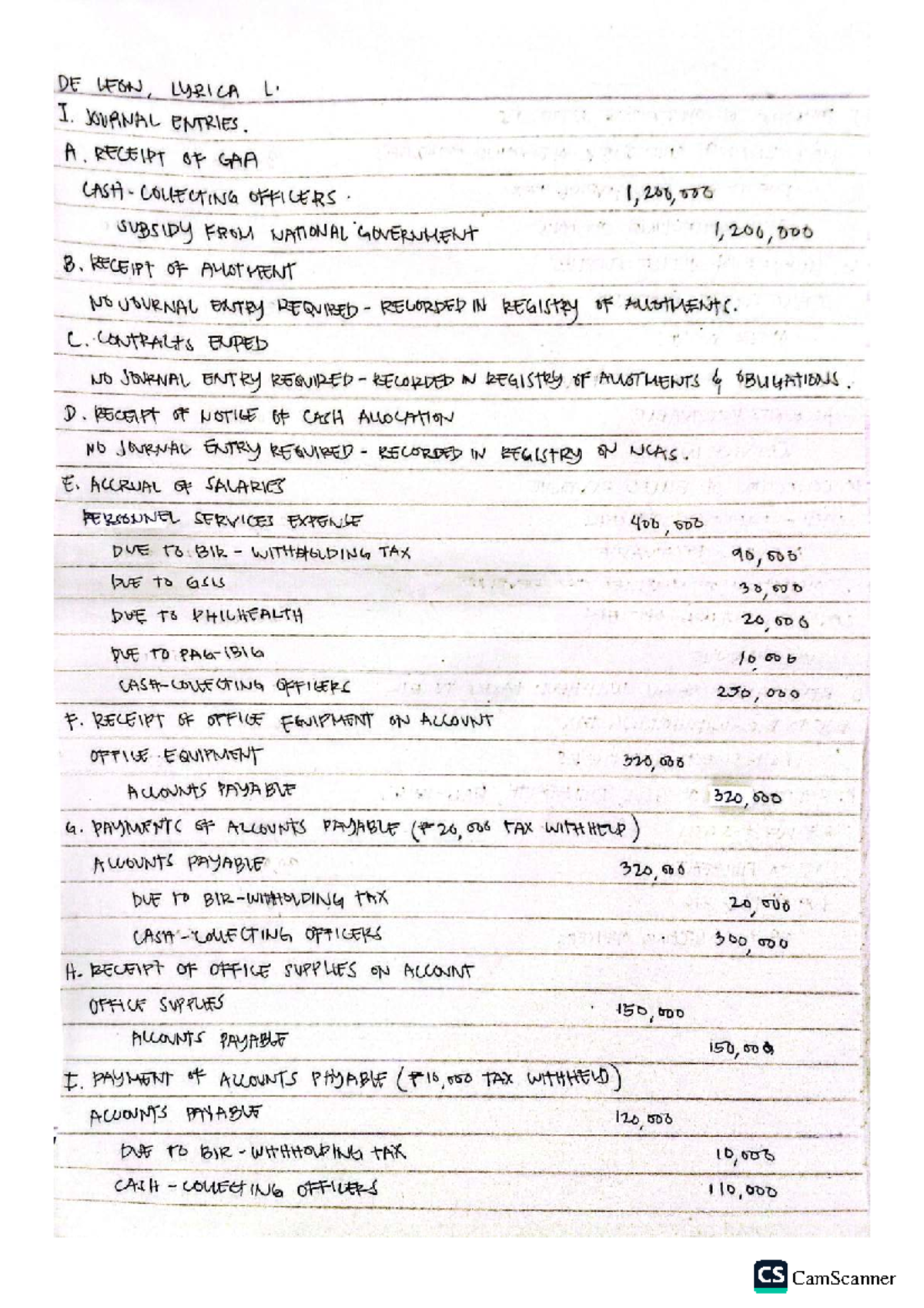 CS Basic Accounting Cycle: Journal Entries and Financial Statements ...