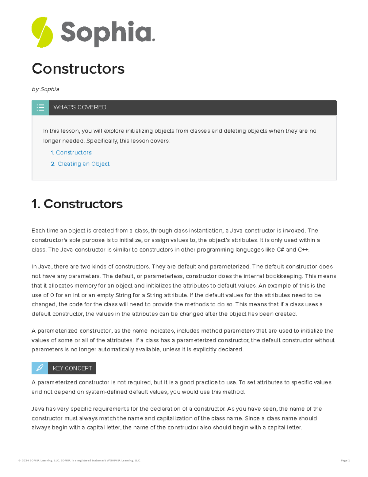 Constructors Lesson - Understanding Object Initialization (CS101) - Studocu