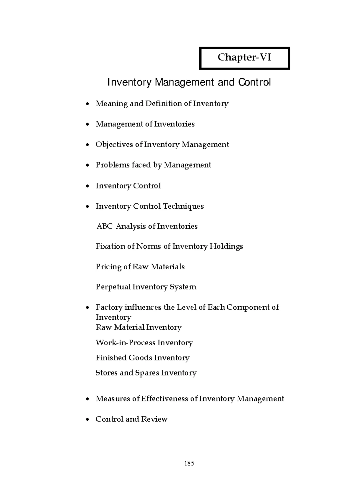 Inventory management - Lecture notes 1 - Chapter-VI I nventory ...