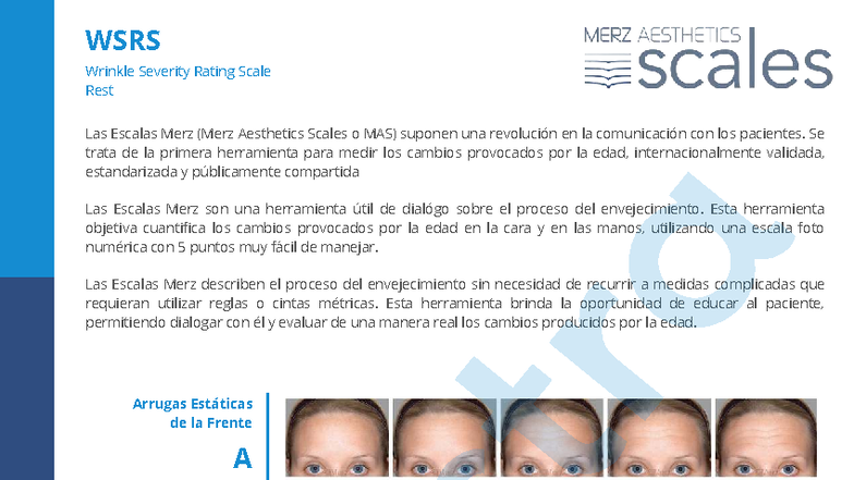 Escala de Severidad de Arrugas WSRS y Herramientas Merz - Studocu