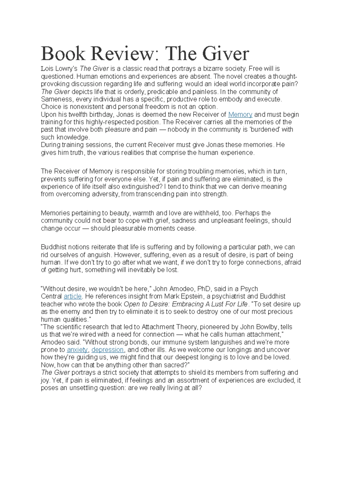 Giver Study Guide Answers - ANSWER KEY: SHORT ANSWER STUDY QUESTIONS ...