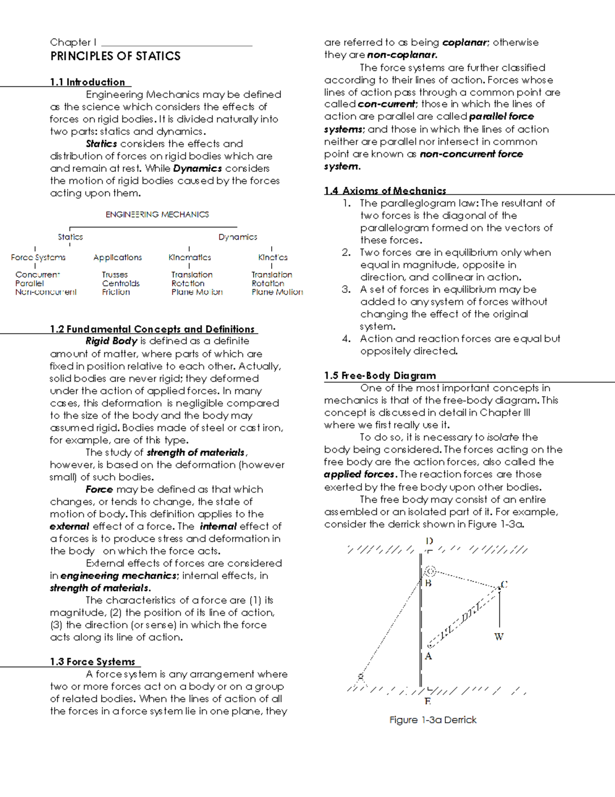 CHAP1 Principles of Statics: Introduction to Engineering Mechanics - Studocu