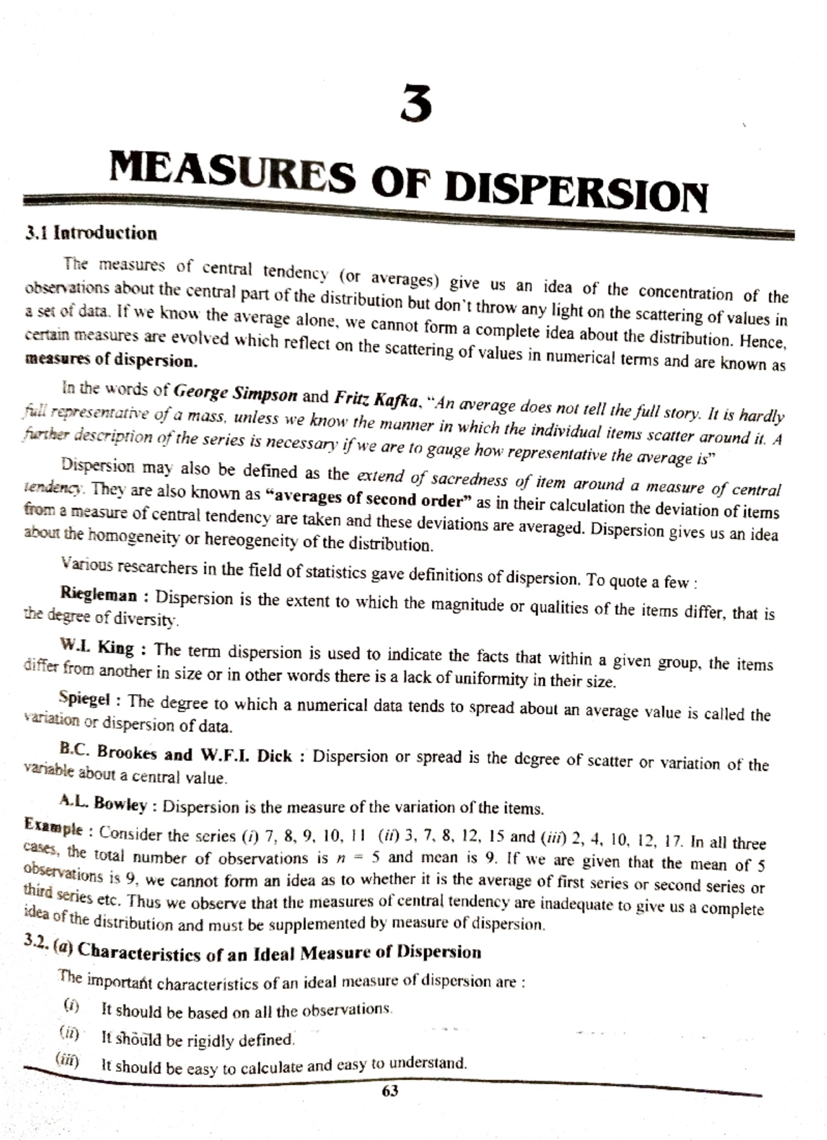 Measures of Dispersion in Statistics: Concepts and Applications - Studocu
