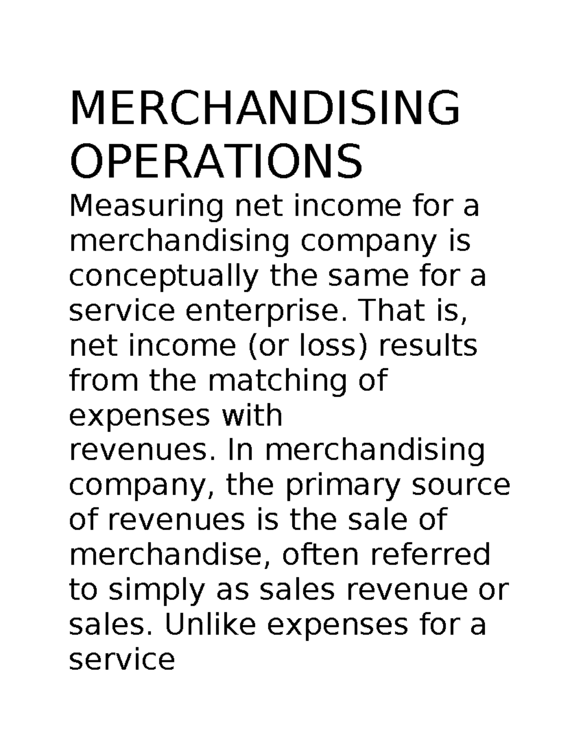 Merchandising Operations: Understanding Net Income & Journal Entries ...