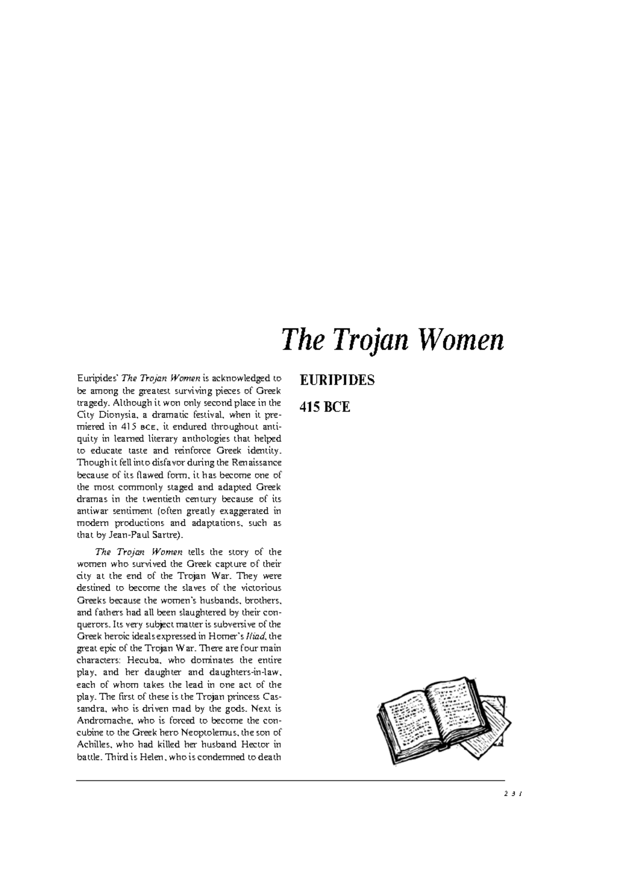 The Trojan Women (EURIPIDES) - A Student Guide to Greek Tragedy - Studocu