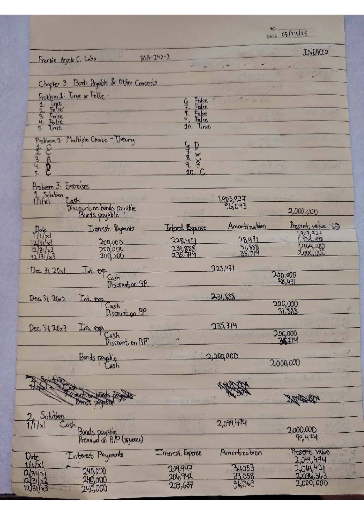 INTACC2 Chapter 3: Bonds Payable Concepts & Problem Solutions - Studocu