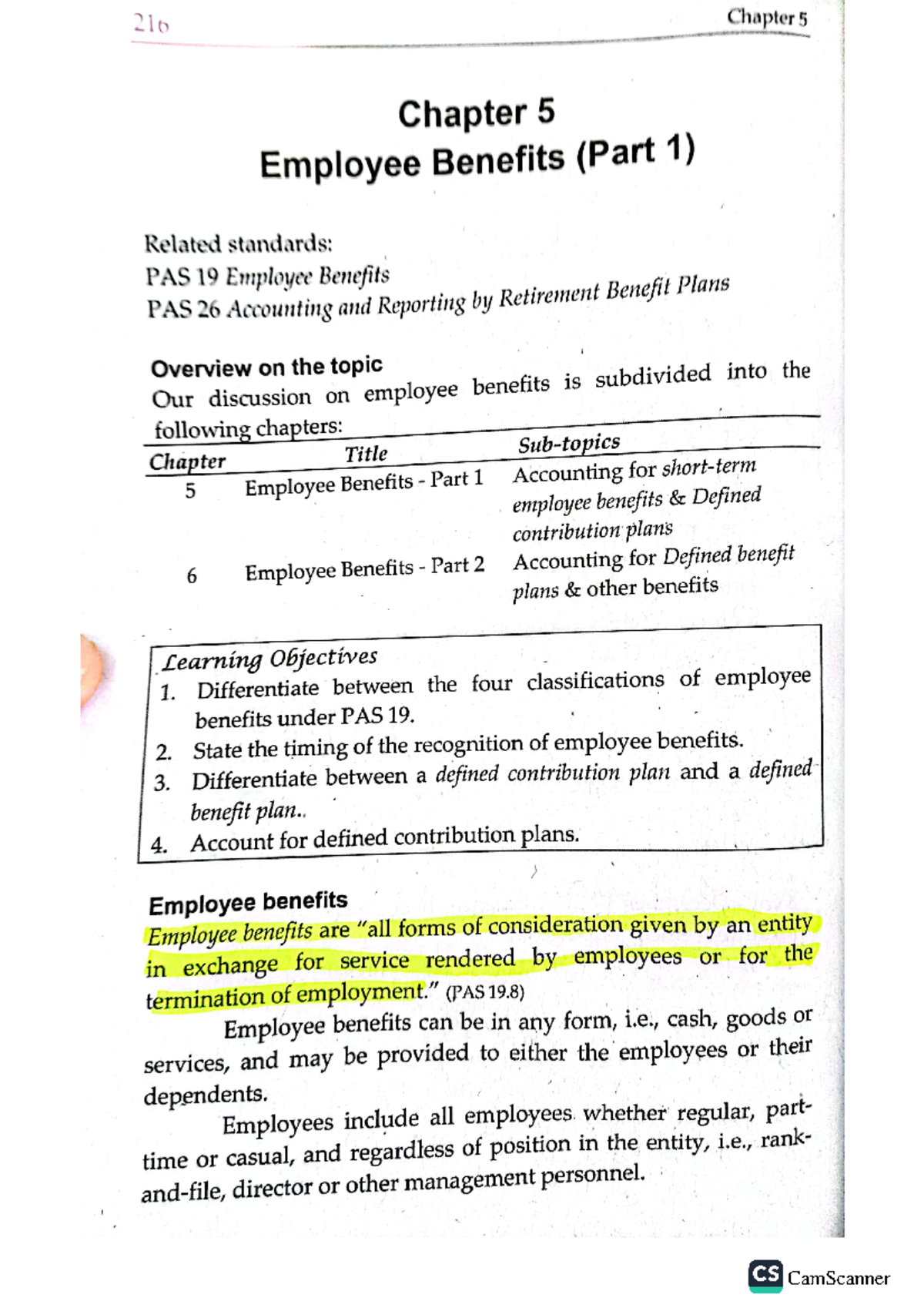 Employee Benefits Overview - Part 1 Insights - Studocu