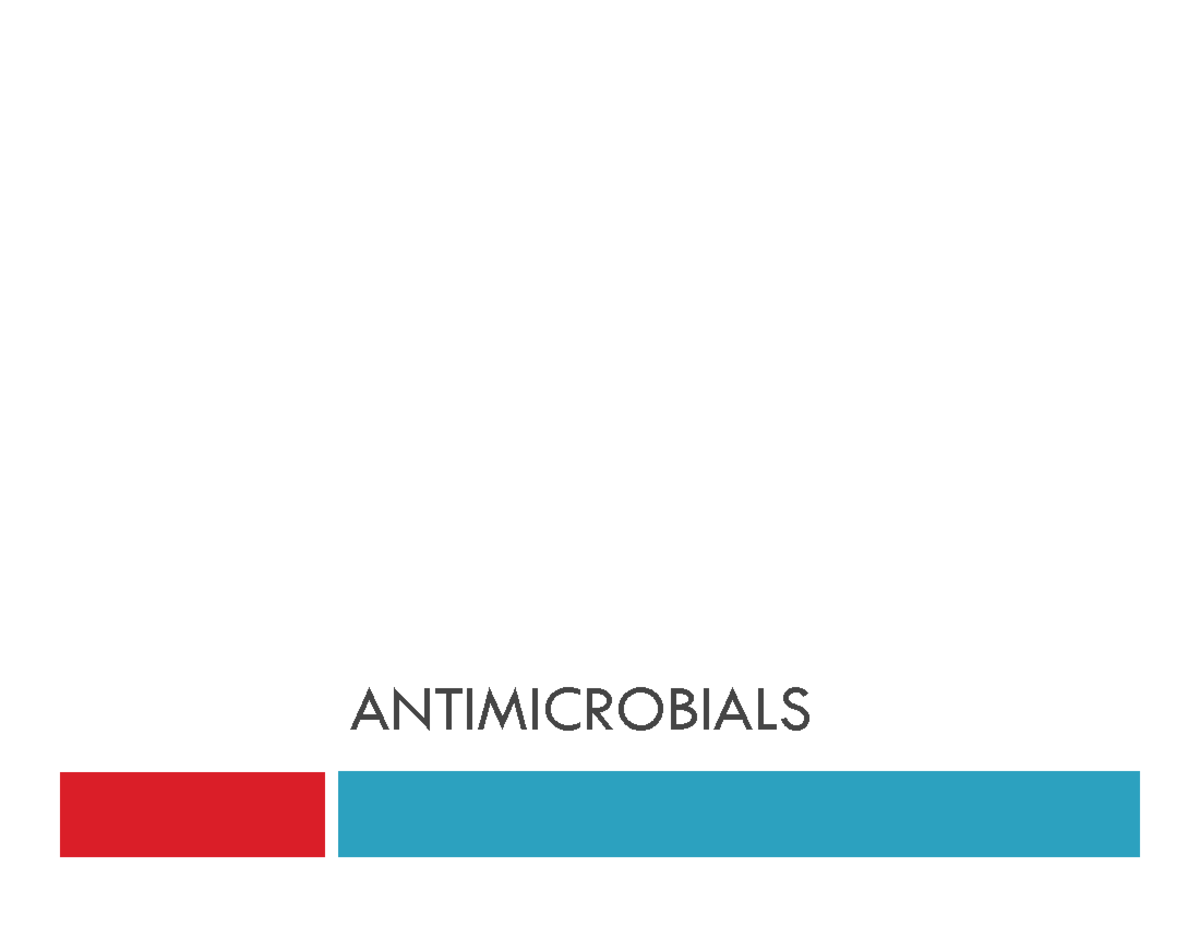 Antibiotics Overview and Mechanisms of Action - PHAR 101 Notes - Studocu