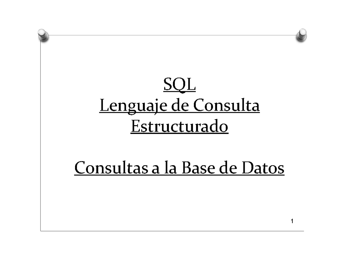 SQL UMG - Explicación y Conceptos Clave del Lenguaje de Consulta ...