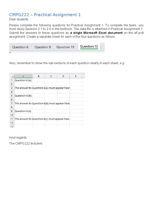 Practical assignment 4-2 - CMPG222 – Practical assignment 4 Dear ...