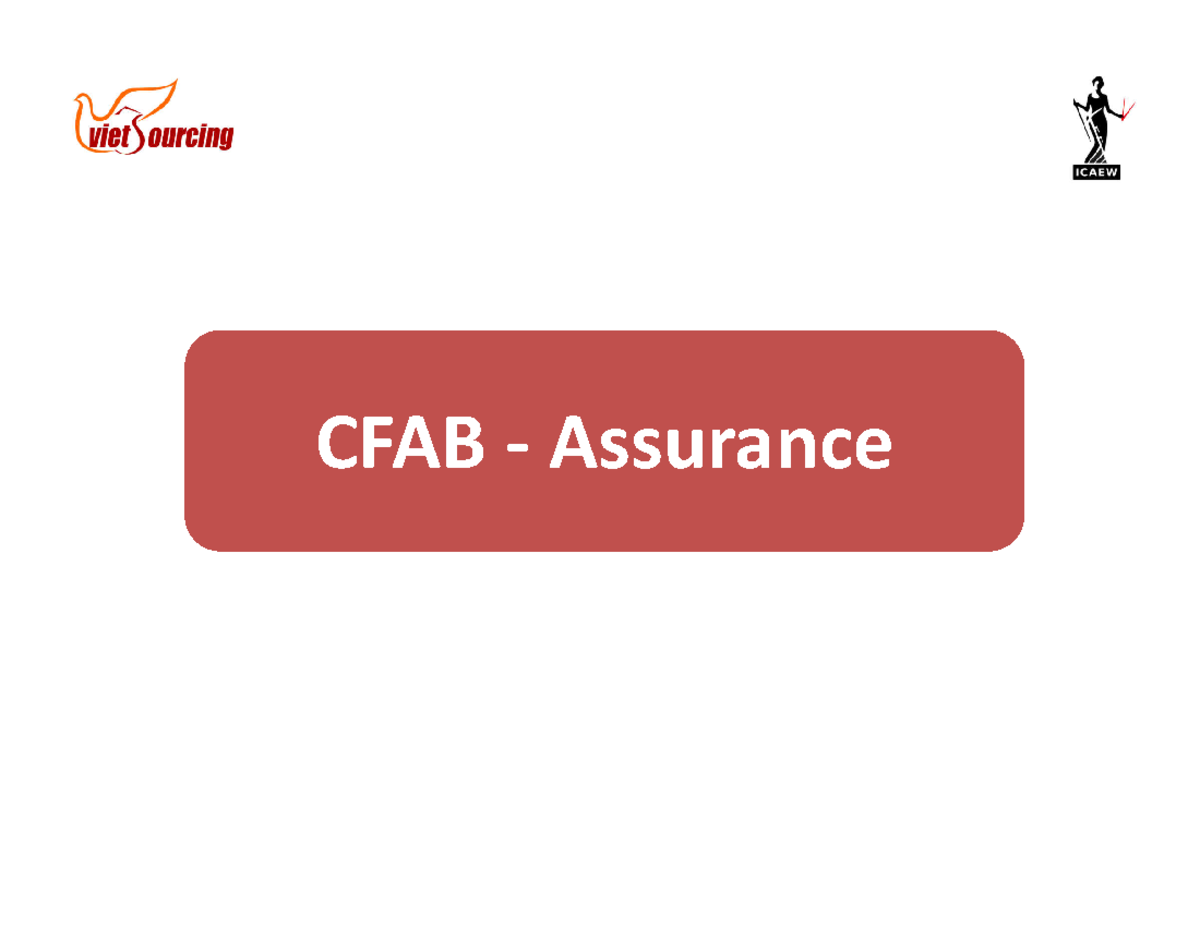 CFAB - Assurance Final Exam Sample Answers and Explanation Guide - Studocu