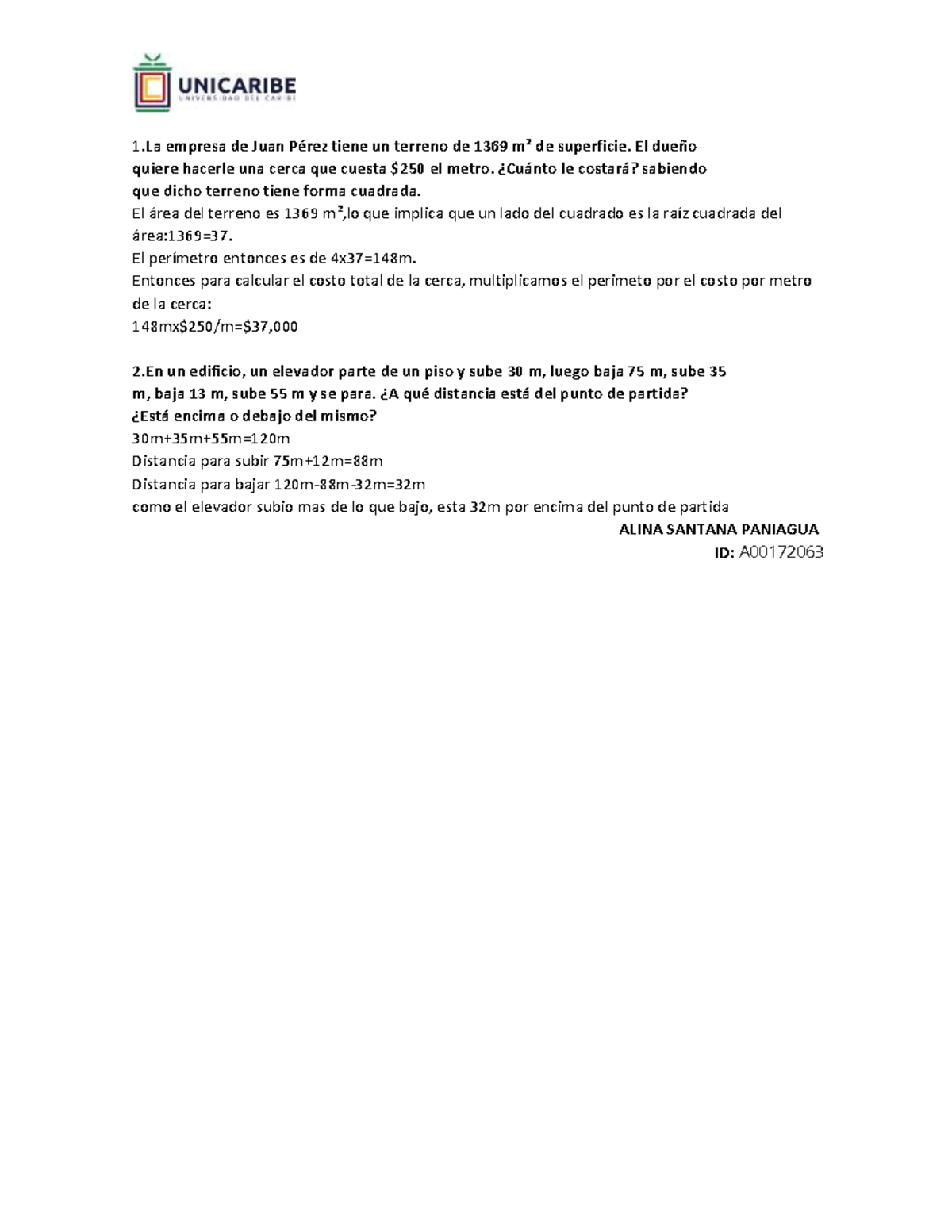 Resolución de Problemas - Unidad 3 Actividad 2 - Alina Santana - Studocu