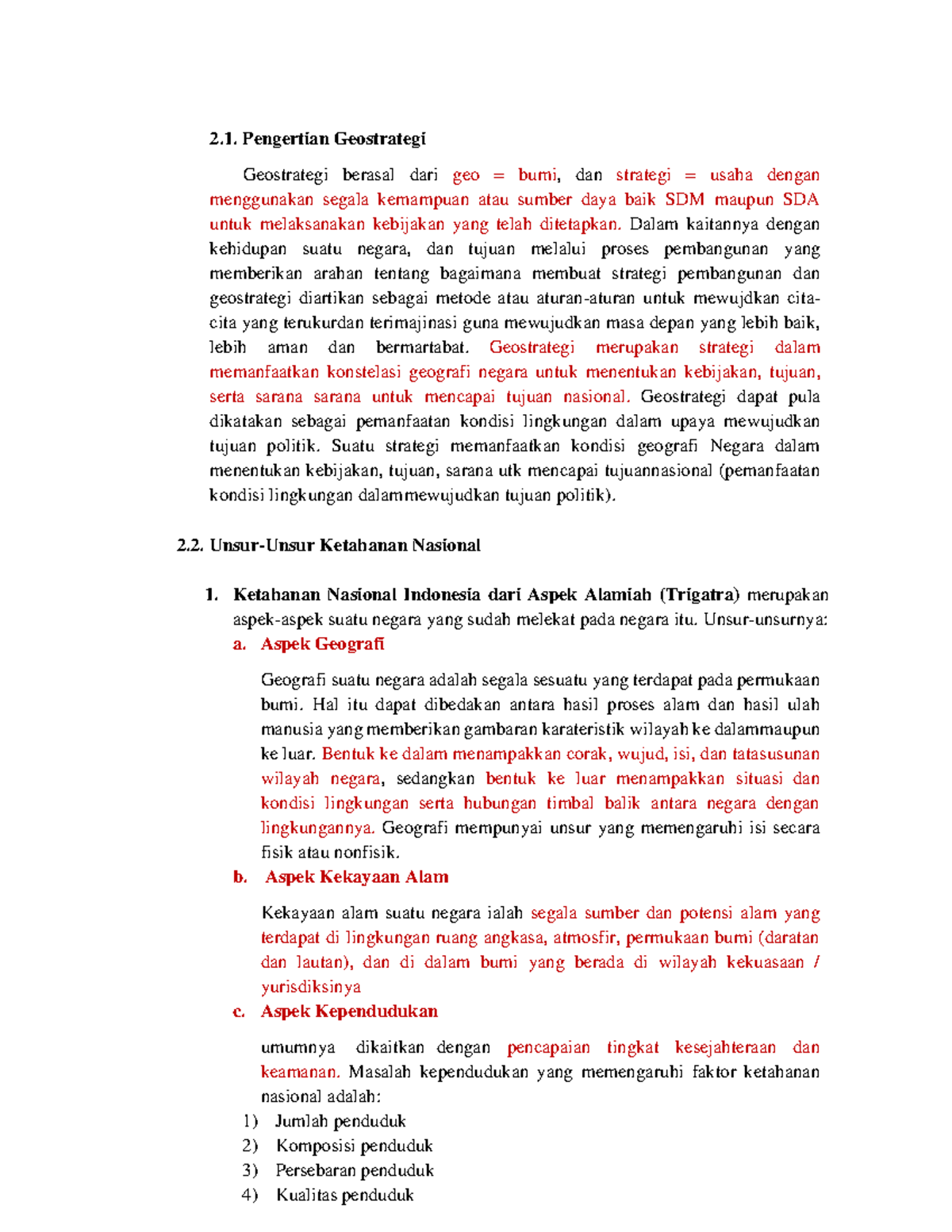 Geostrategi dan Ketahanan Nasional Indonesia: Analisis Trigatra dan ...