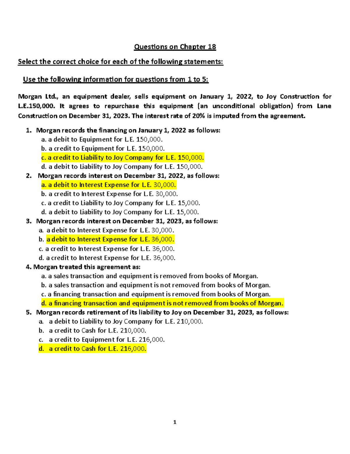 Revision on Chapter 18: Key Questions and Answers for Exam Prep - Studocu