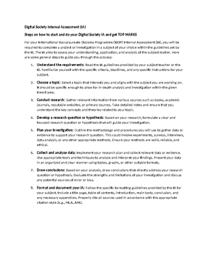 IA Experiment Checklist V3 - IB Psychology Tasks Sampling Method Size ...