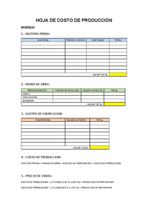 CASO Practico DE LOS Sistemas DE Costos, Costos POR Órdenes DE Producción, Costos POR Procesos Y ...
