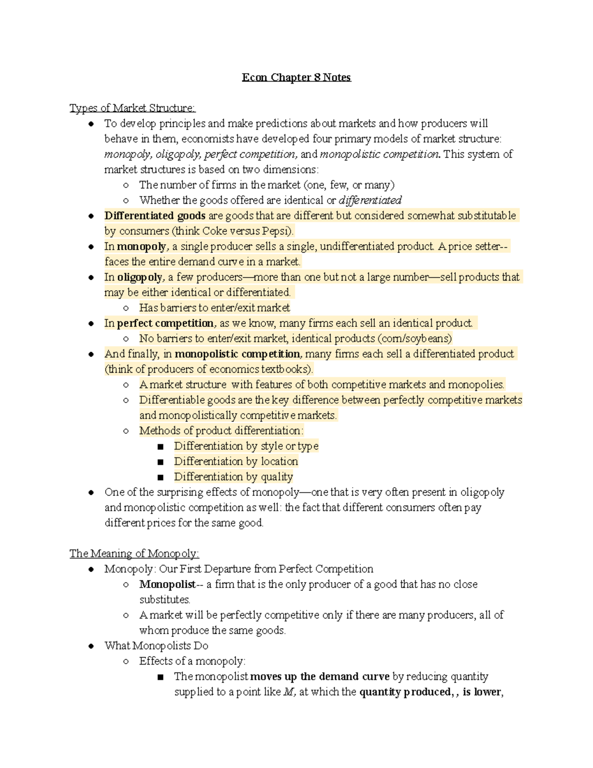 Econ Chapter 8 Notes - Essentials of Economics - Econ Chapter 8 Notes ...