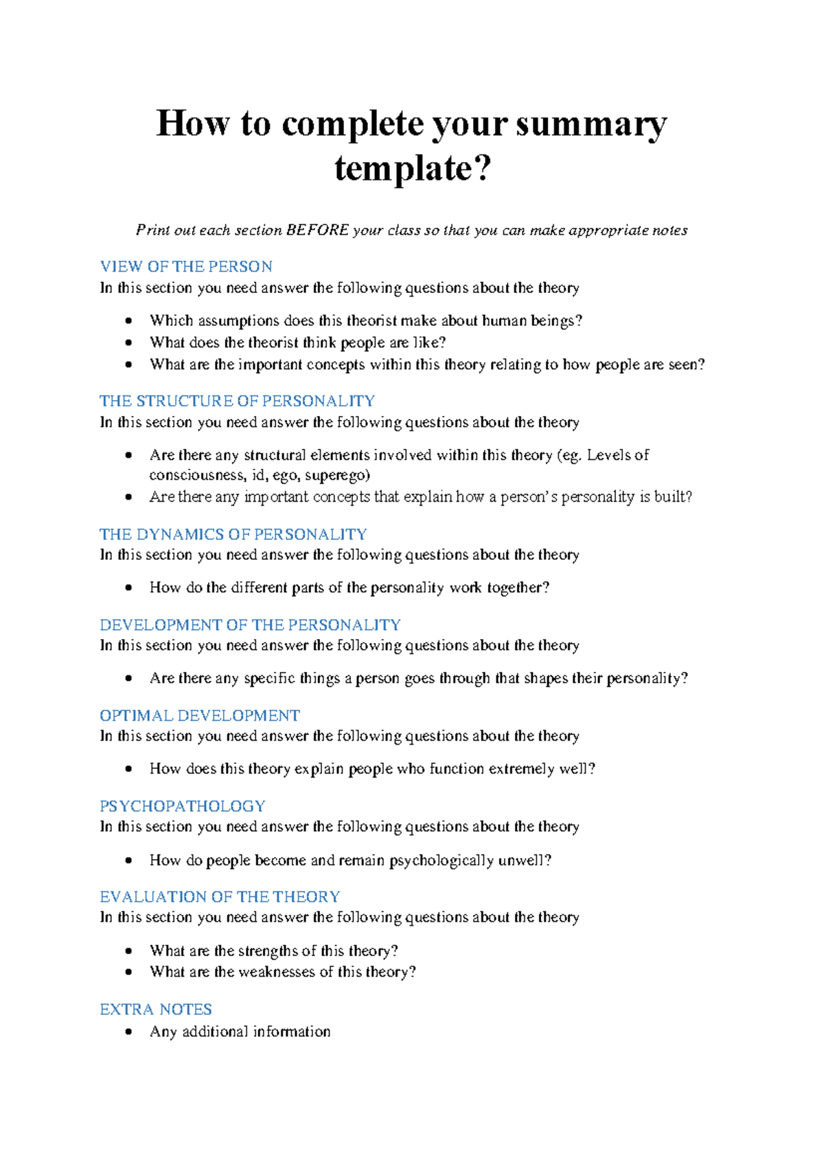 How+to+complete+your+summary+template - How to complete your summary ...