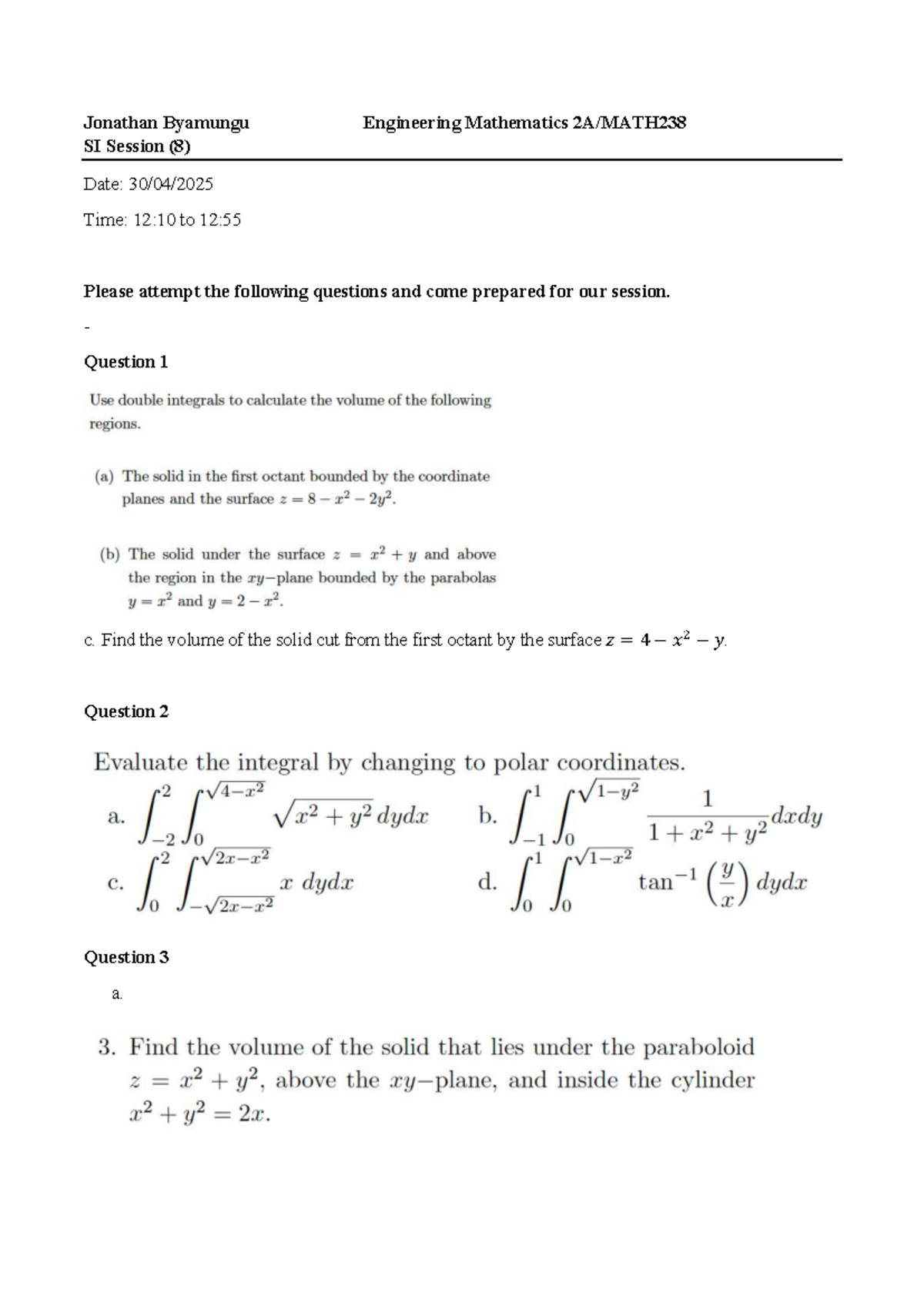 MATH238 SI Session Worksheet 8 - Math238 - Jonathan Byamungu ...