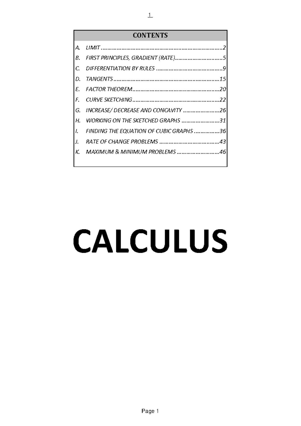 Mathematics GR 12 P1: Comprehensive Calculus Study Guide - Studocu