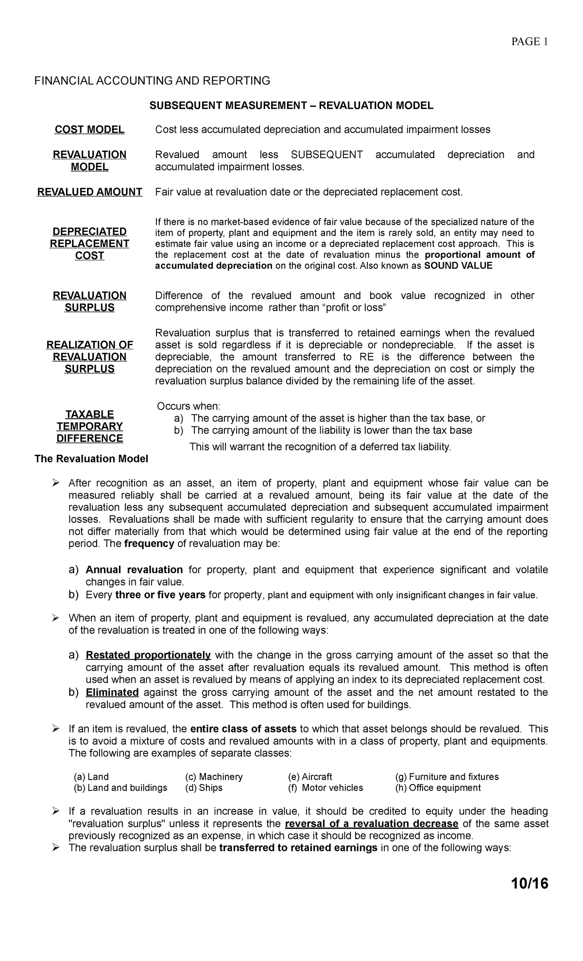 Subsequent Measurement – Revaluation Model - FINANCIAL ACCOUNTING AND ...