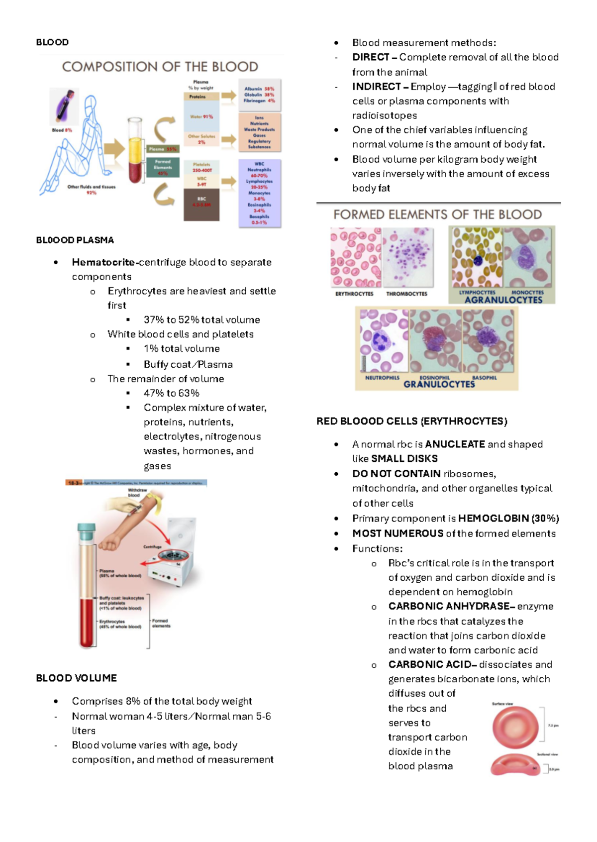 Blood Measurement Methods: Direct & Indirect Techniques (BIO 101) - Studocu