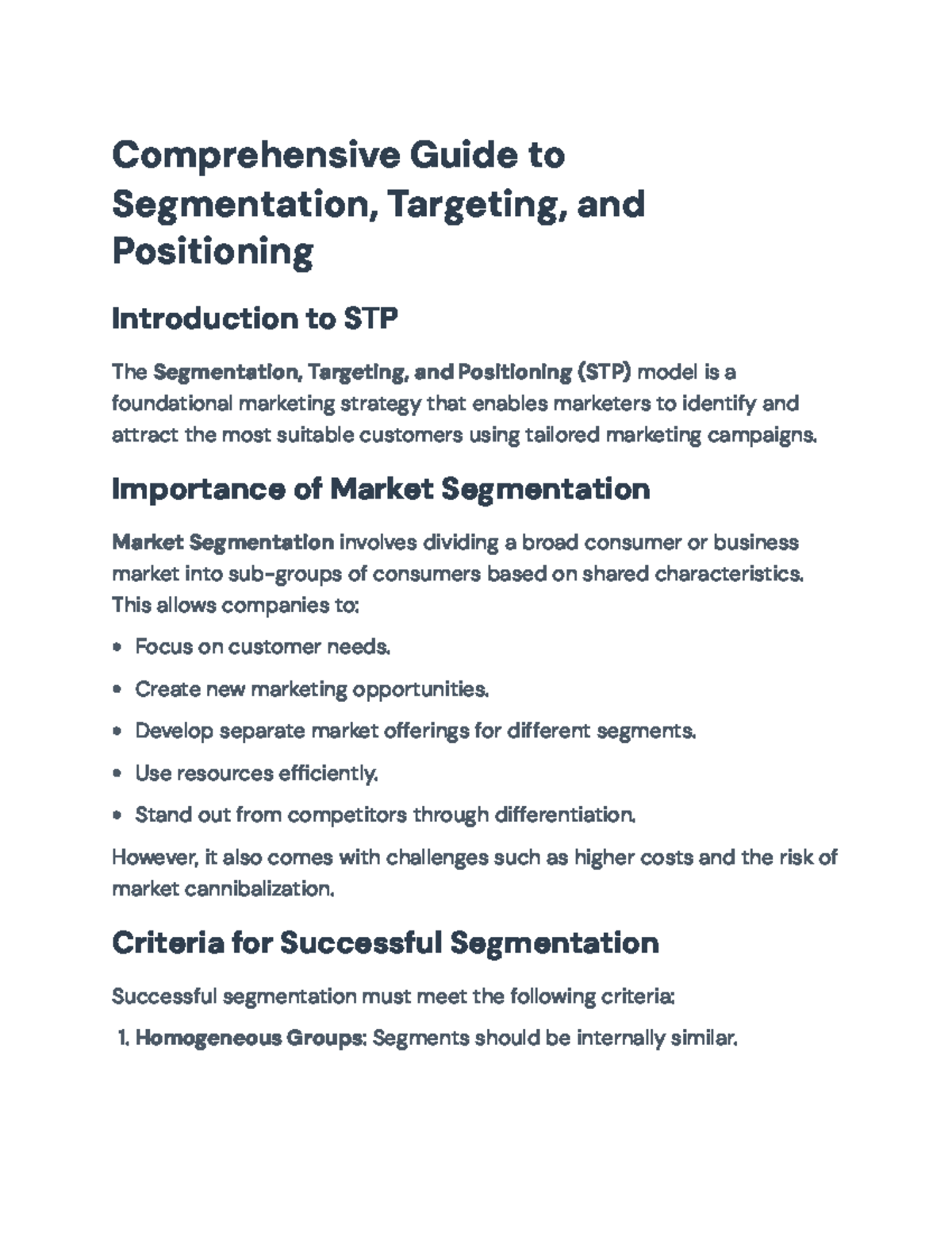Comprehensive Guide to Segmentation, Targeting, and Positioning (STP ...