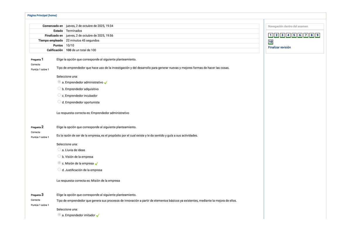 EA2. Ejercicio de Control: Conceptos Básicos del Emprendedor - Studocu