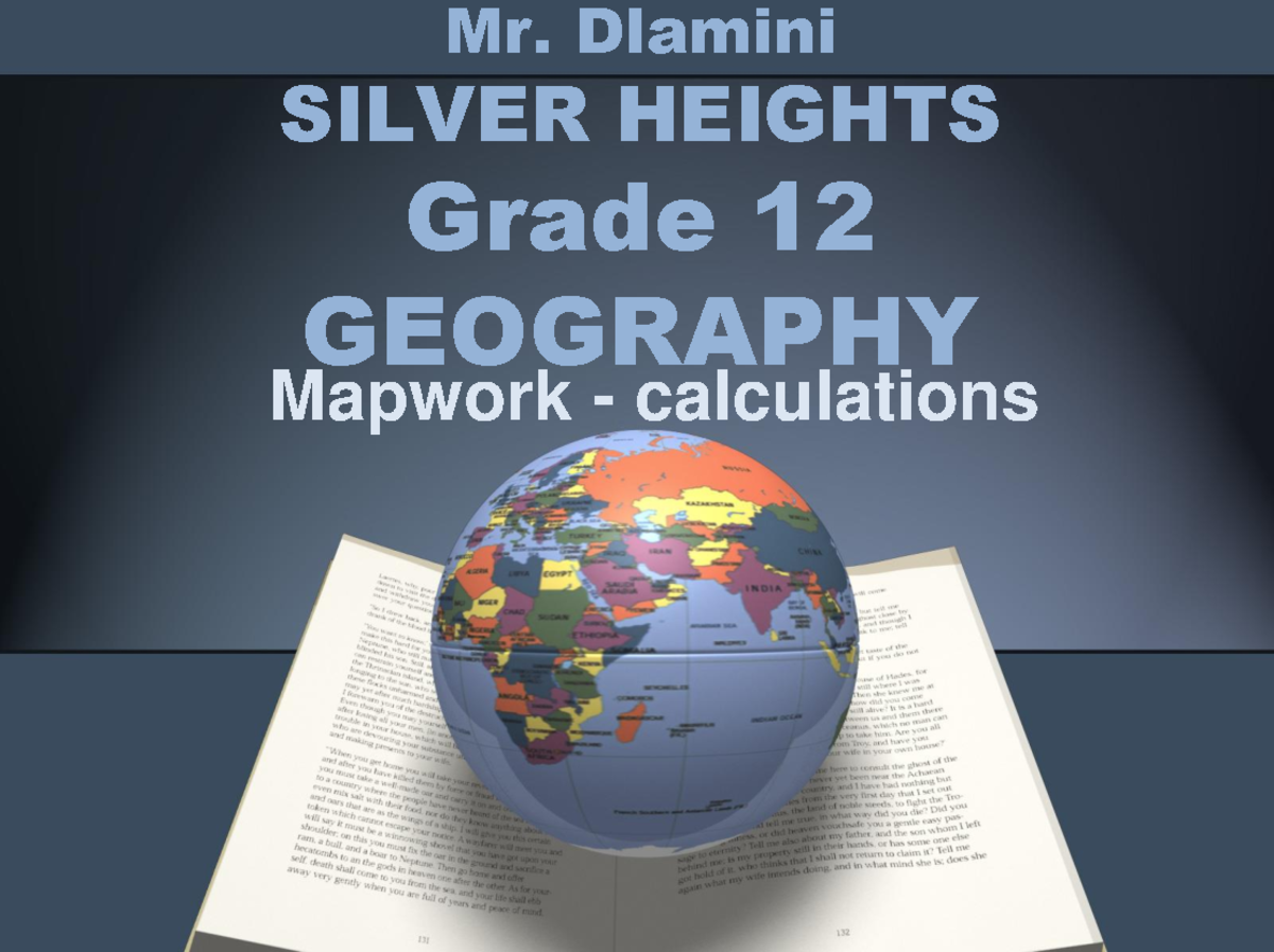 Grade 12 Geography Mapwork Calculations: Distance & Gradient - Studocu
