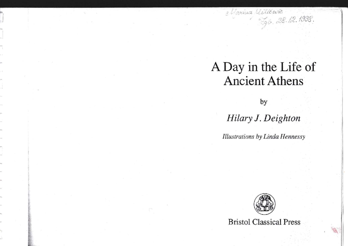 Day in Ancient Athens: A Glimpse into Daily Life - Studocu