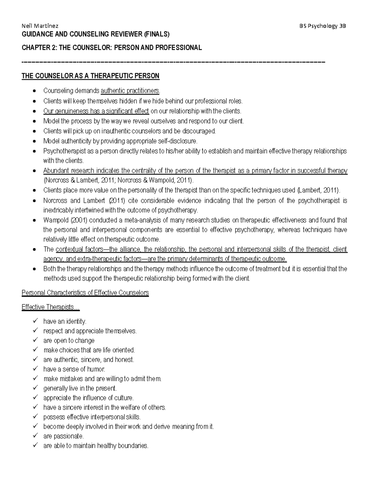 Guidance AND Counseling Final Exam Reviewer: Key Concepts & Ethics ...