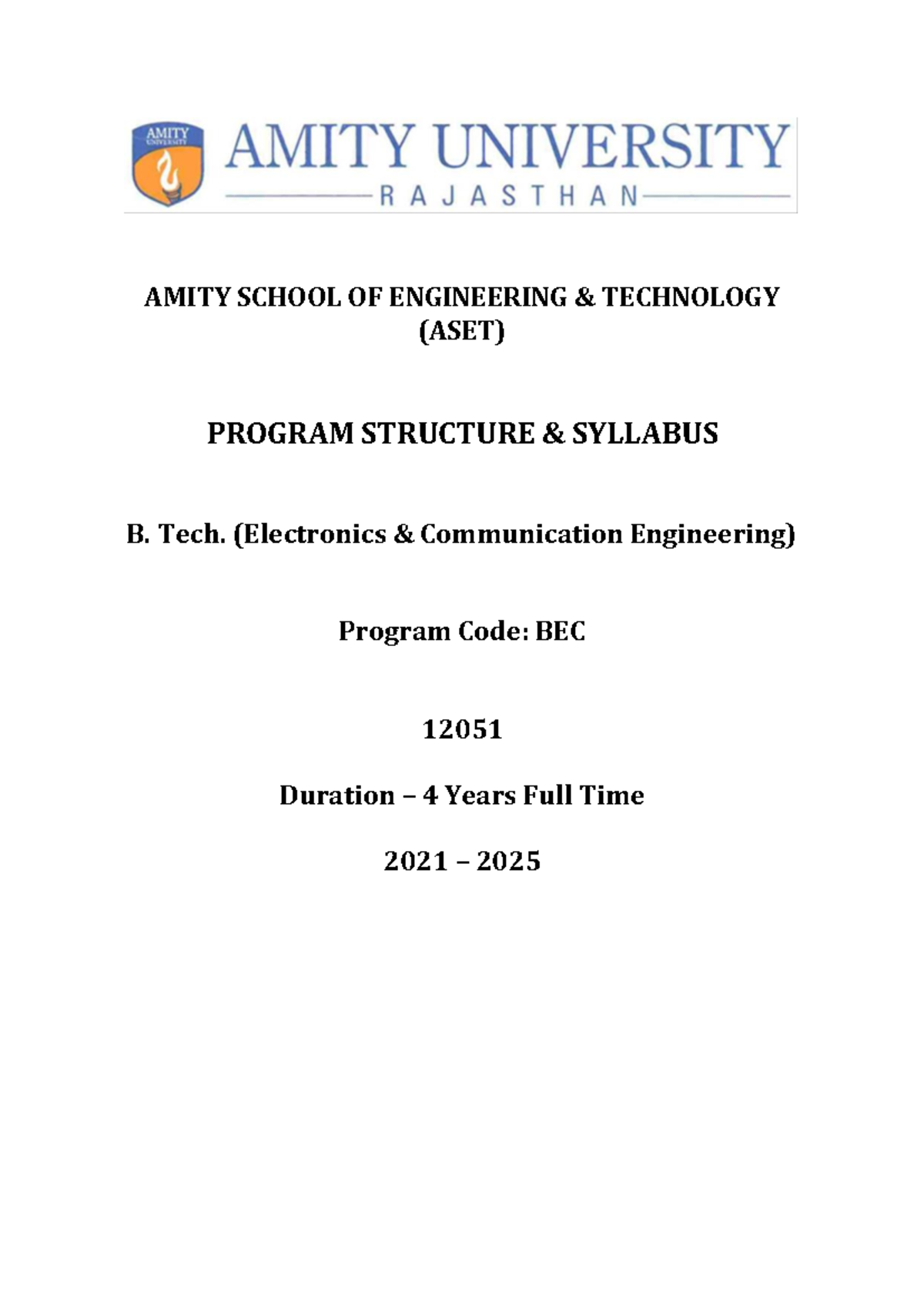 5 btech-ece - Sem 5 - AMITY SCHOOL OF ENGINEERING & TECHNOLOGY (ASET ...