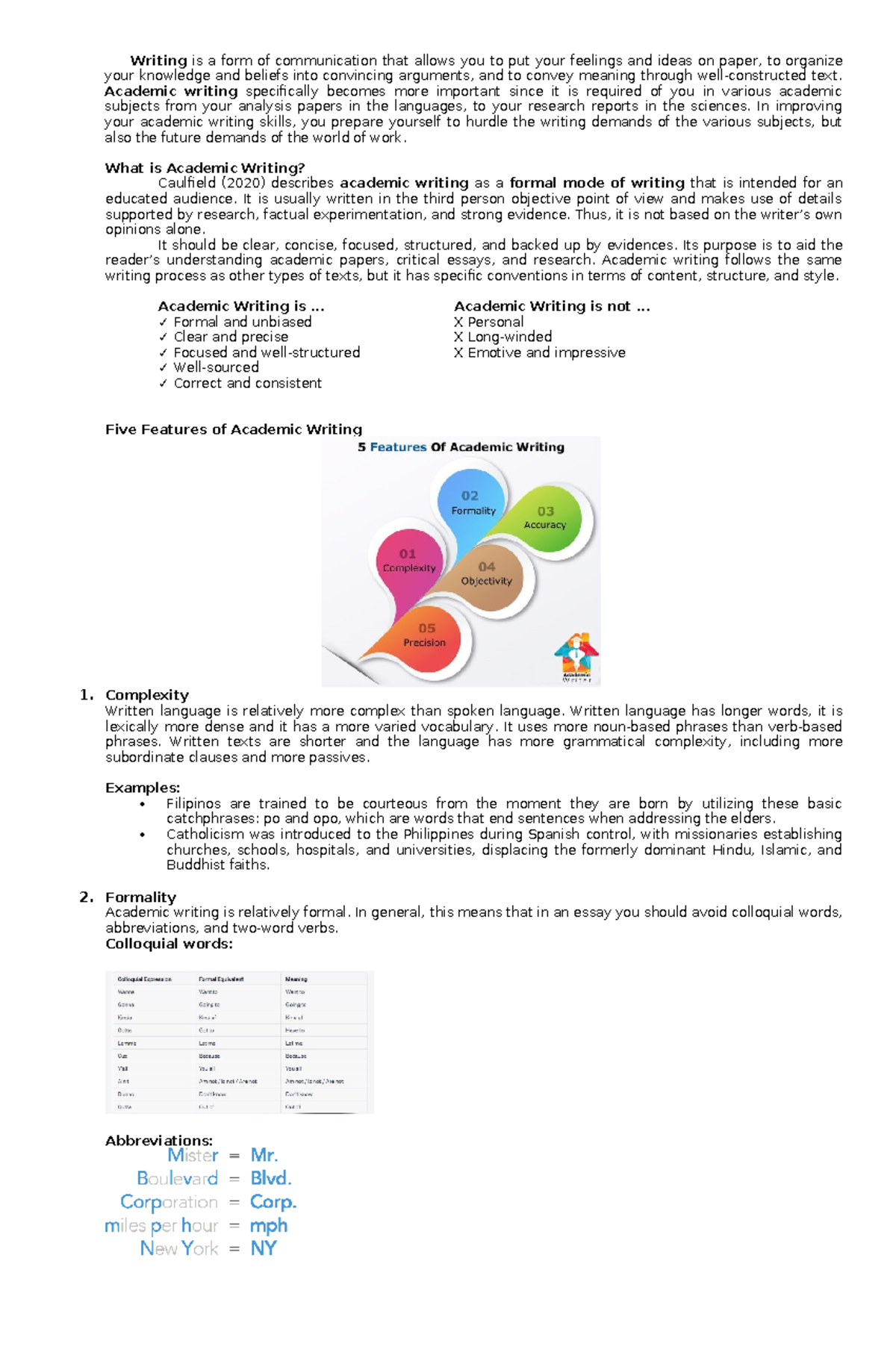 G7 - Lesson Plan: Mastering Academic Writing & Communication Skills ...