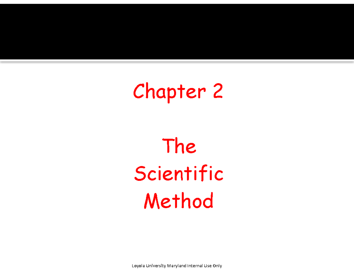 PSY 101 Chapter 2: The Scientific Method in Psychology - Studocu