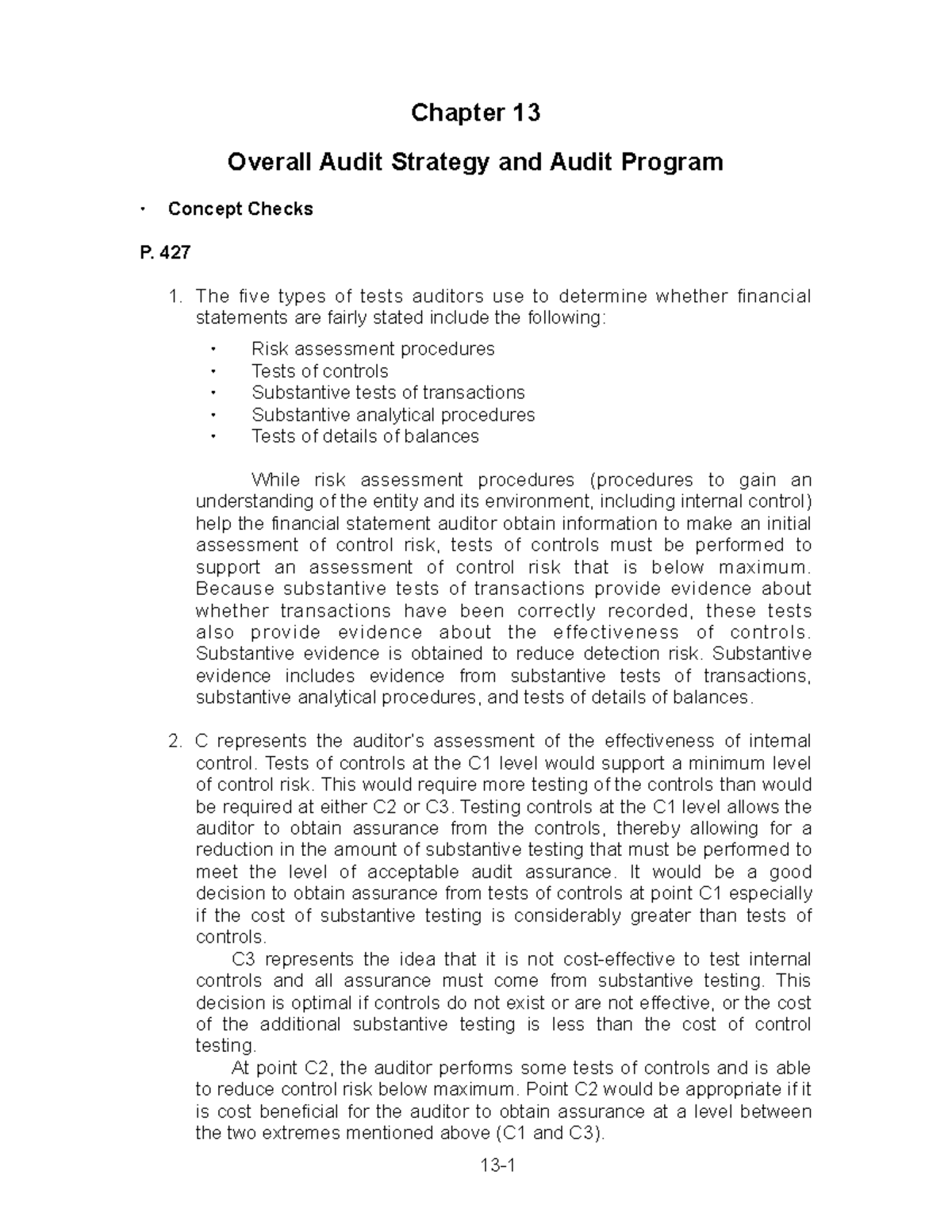 AAS17 Chapter 13: Overall Audit Strategy & Program Overview - Studocu