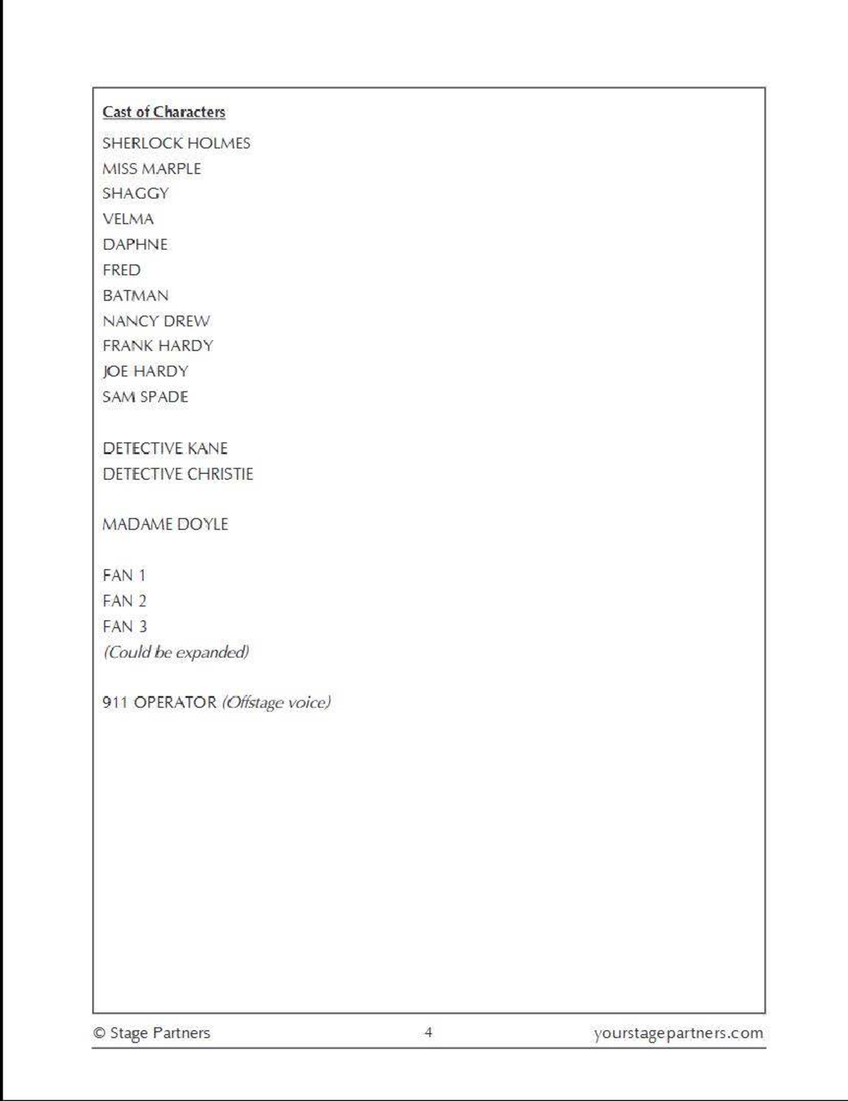 Production Script for "Too Many Detectives at the Murder Mansion ...