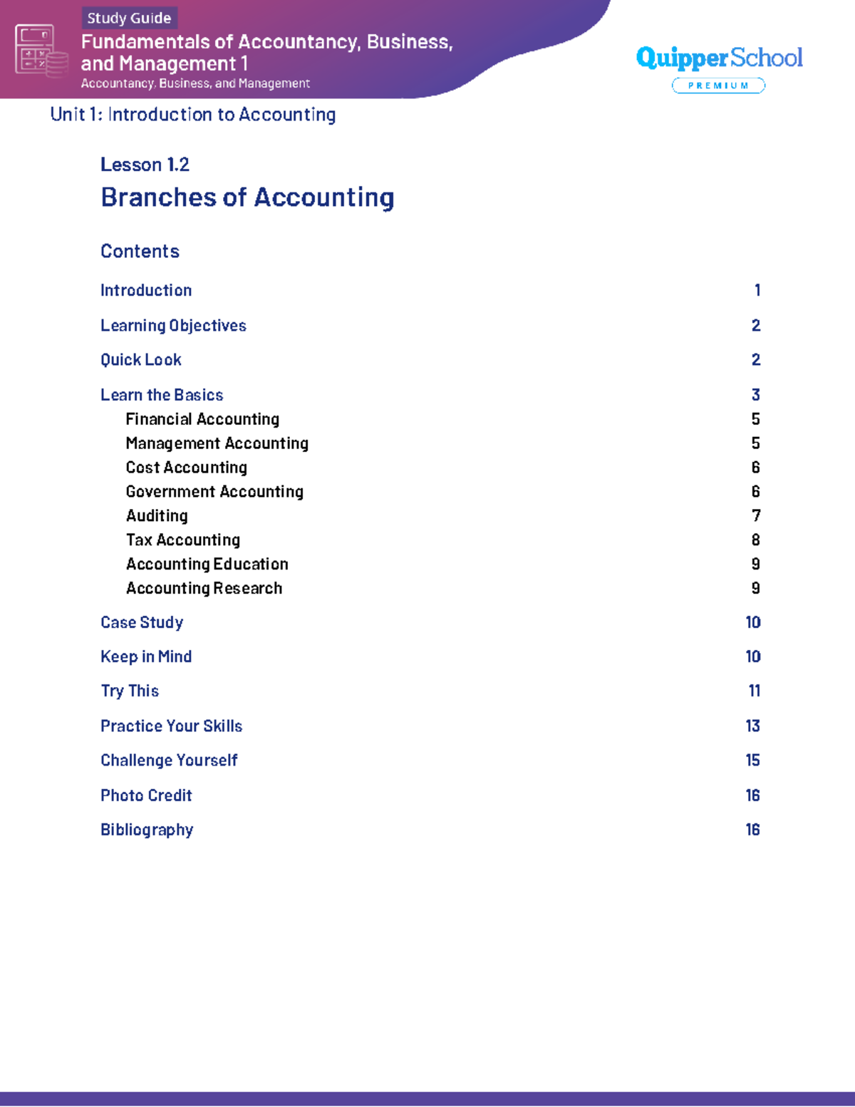 FABM 1 SG 11 Lesson 1: Exploring Branches of Accounting - Studocu